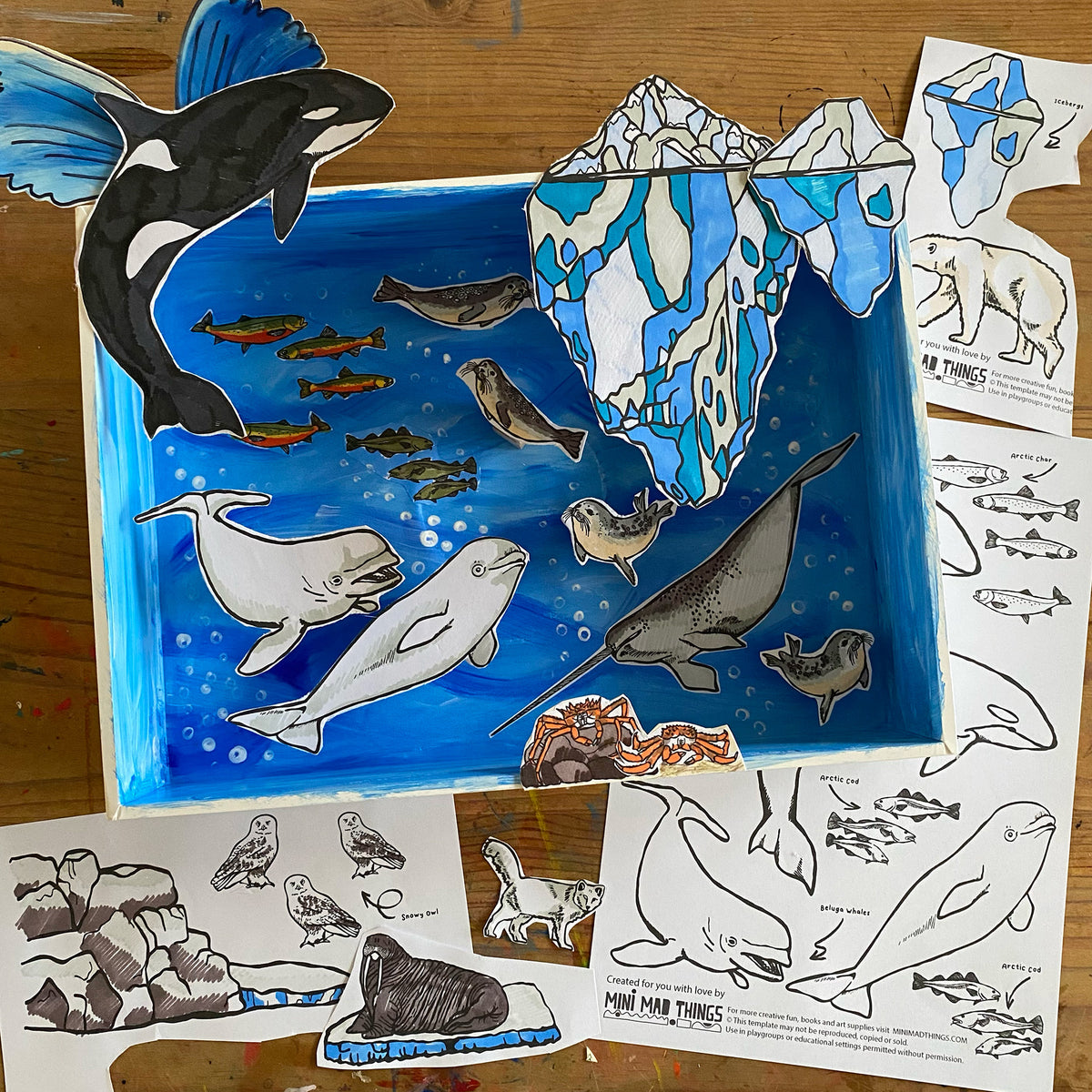 Animal Habitats - Arctic printable activity sheets - Mini Mad Things