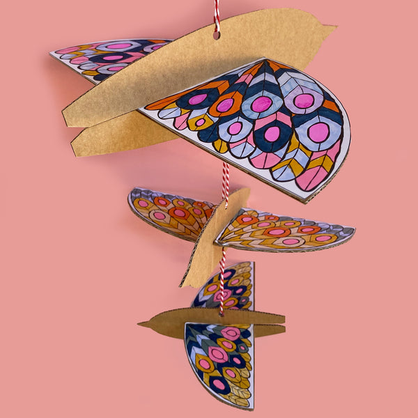 Bird Mobile Printable Template Mini Mad Things