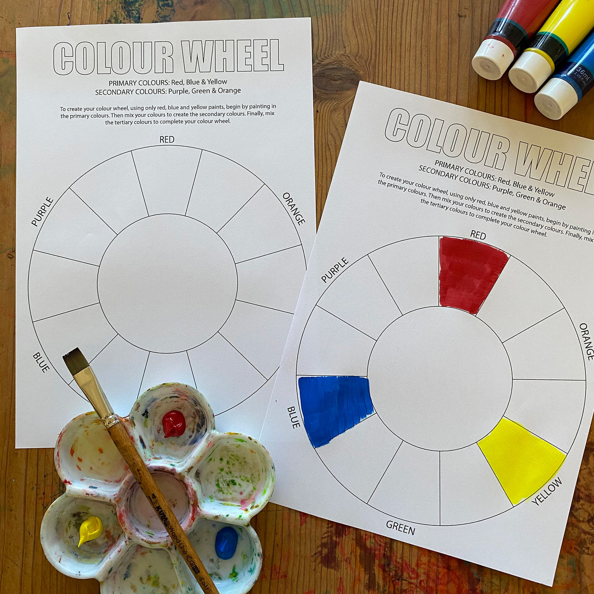 Colour Wheel Printable Template - Mini Mad Things
