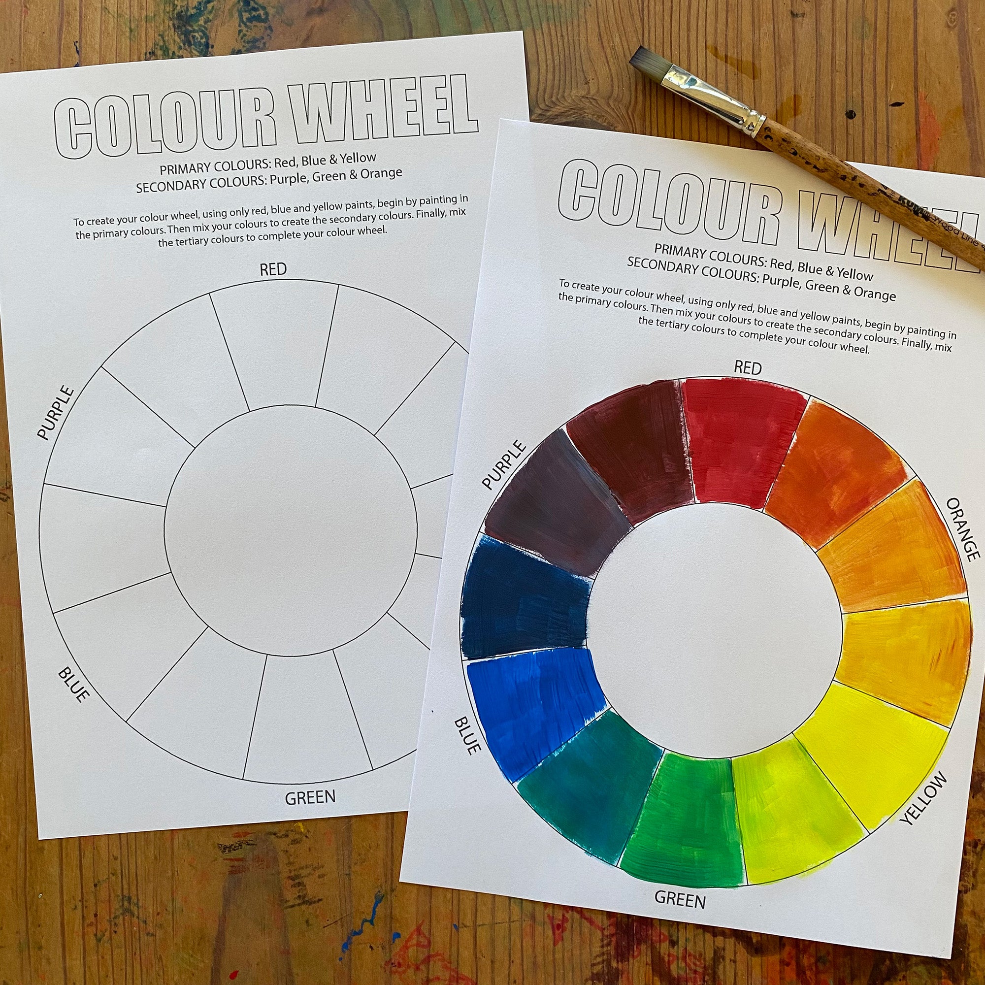 Color Wheel Template Printable