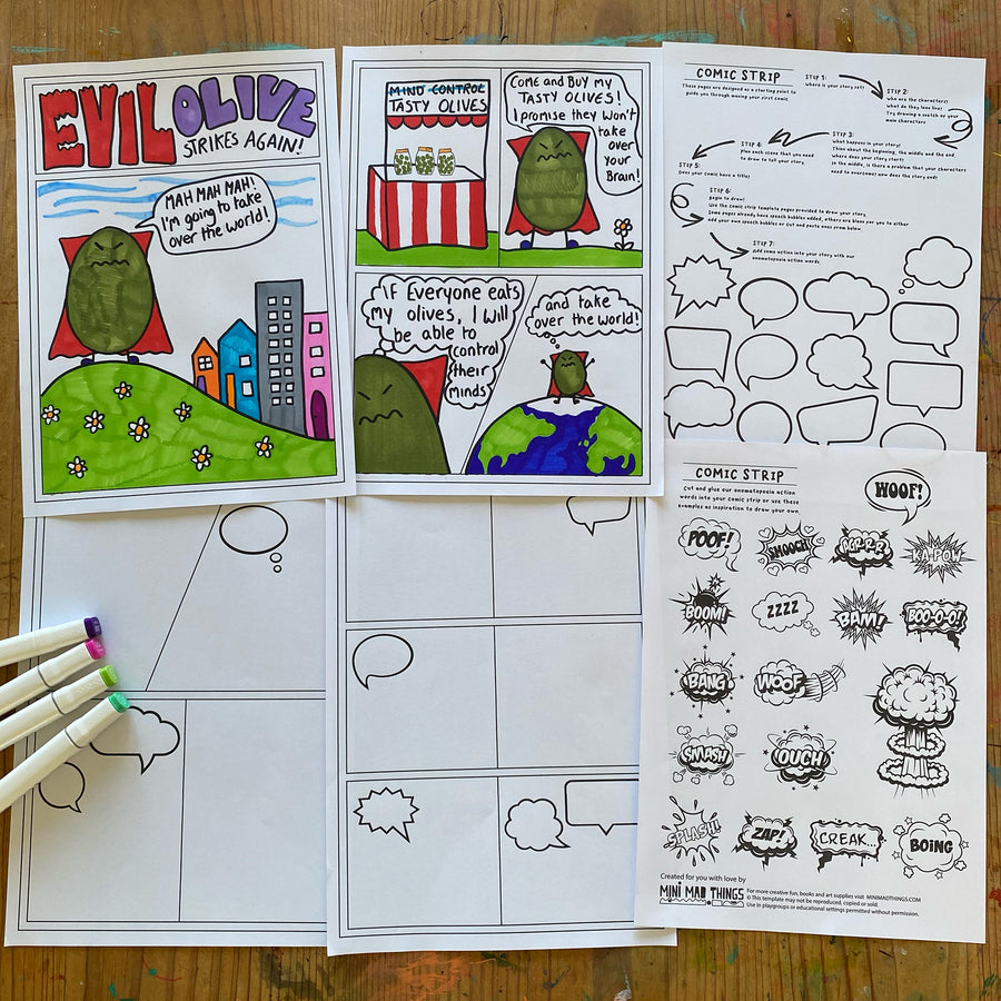 Comic Strip - Printable activity sheets - Mini Mad Things