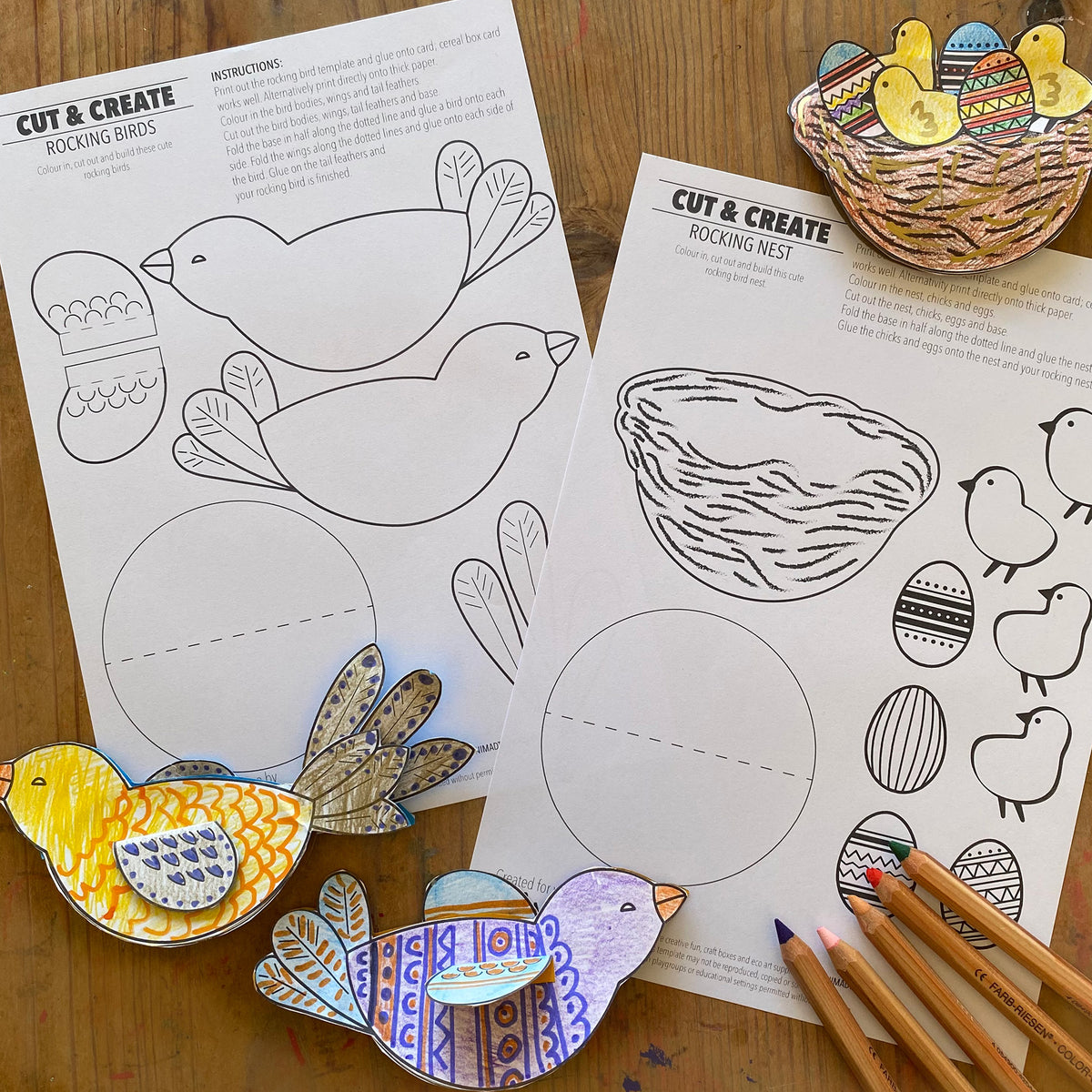 Easter crafts - Printable activity sheets - Mini Mad Things