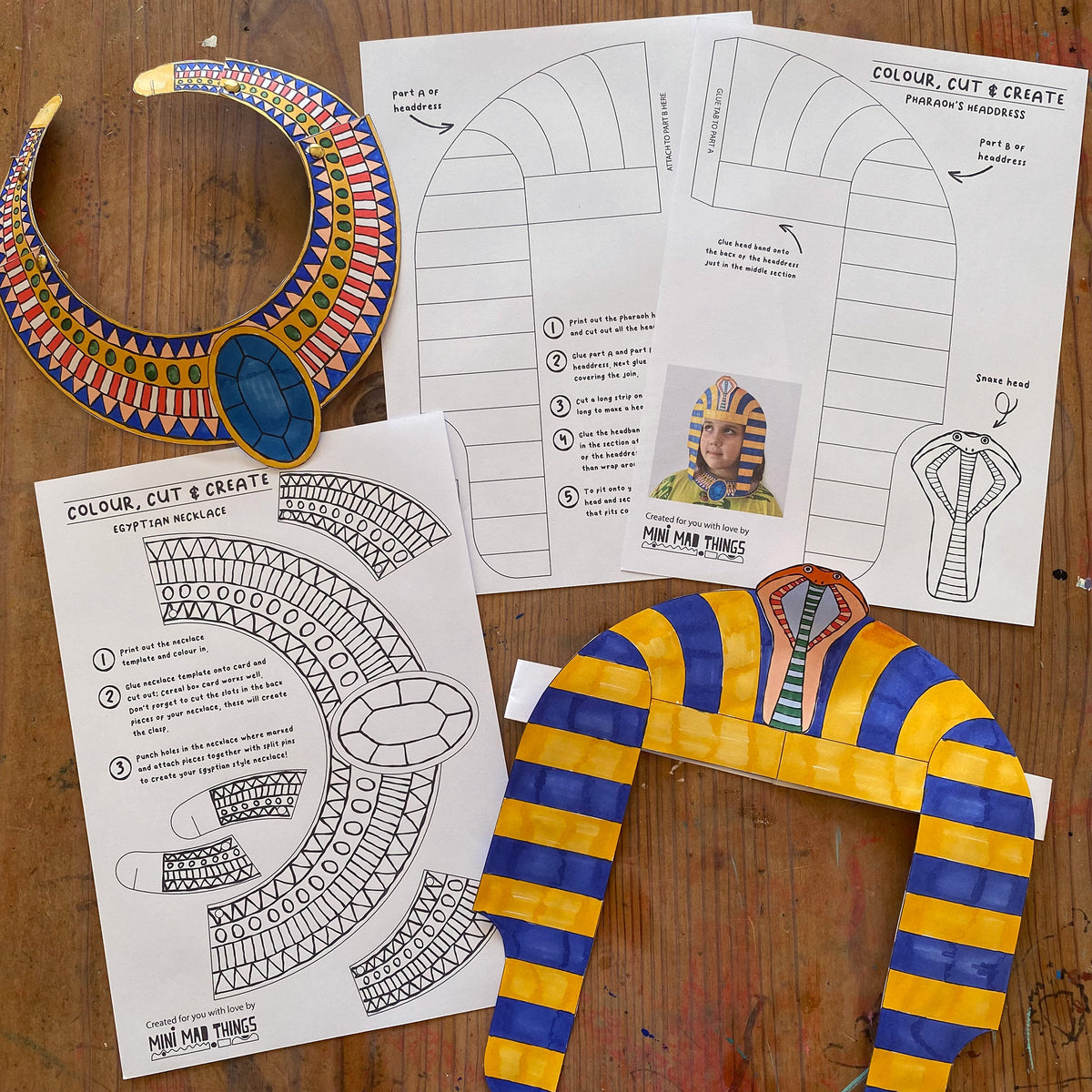 Ancient Egypt - Printable activity sheets - Mini Mad Things