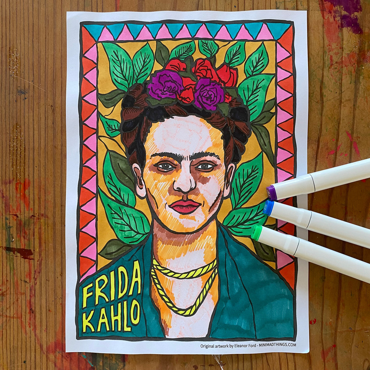 Frida Kahlo - Printable activity sheets - Mini Mad Things