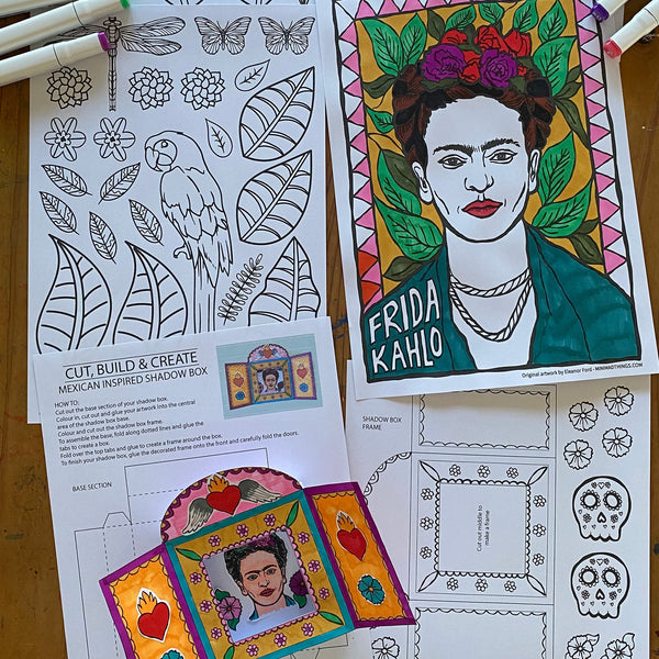 Frida Kahlo - Printable activity sheets - Mini Mad Things