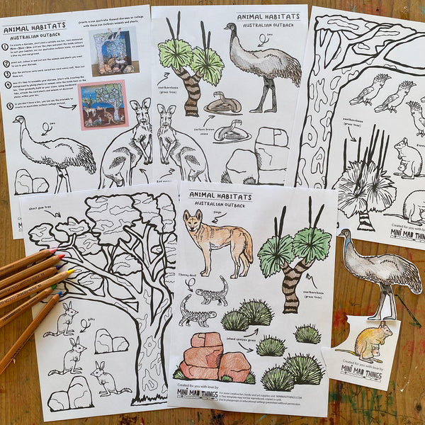 Animal Habitats - Australian Outback printable activity sheets - Mini ...