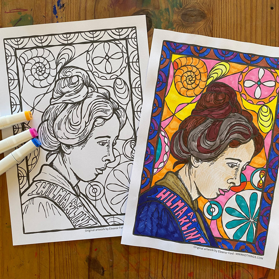 Hilma Af Klint - Printable activity sheets - Mini Mad Things