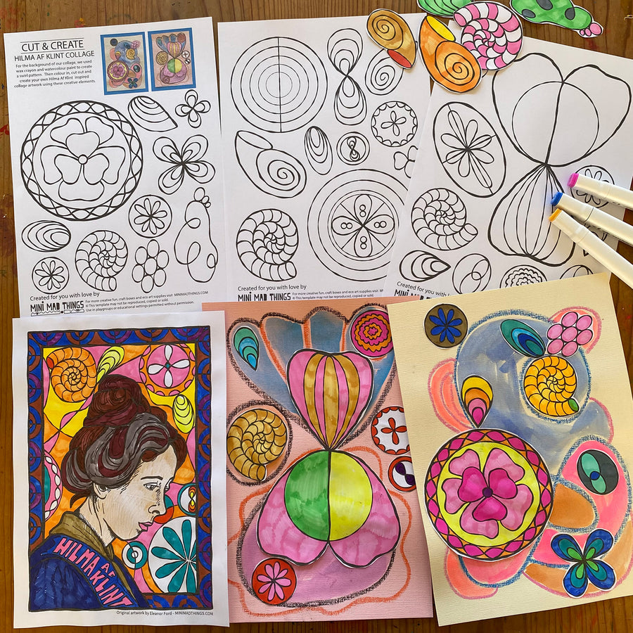 Hilma Af Klint - Printable activity sheets - Mini Mad Things