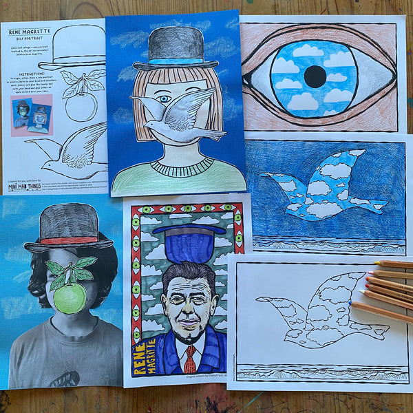 Rene Magritte - Printable activity sheets - Mini Mad Things