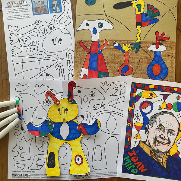 Joan Miro - Printable activity sheets - Mini Mad Things