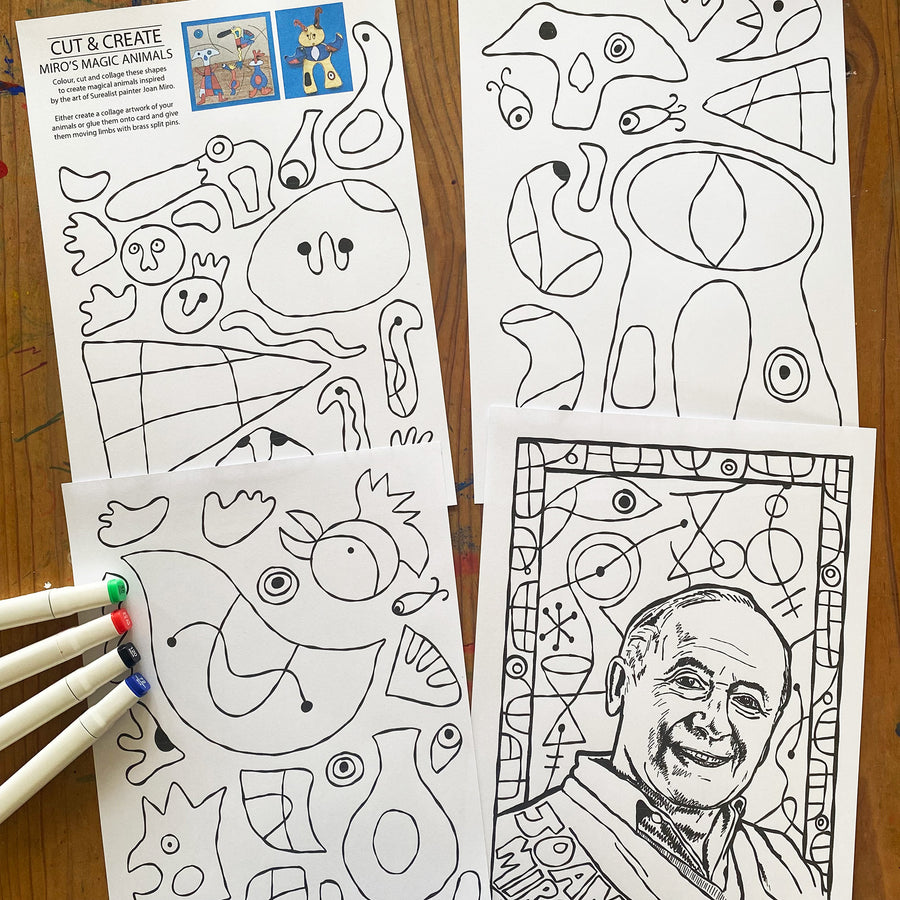Joan Miro - Printable activity sheets - Mini Mad Things