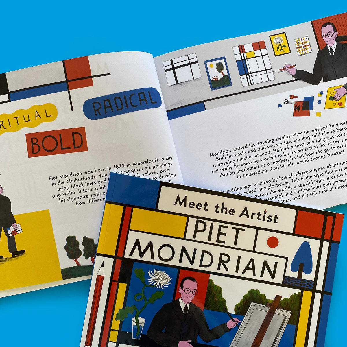 Meet the Artist: Piet Mondrian activity book - Mini Mad Things