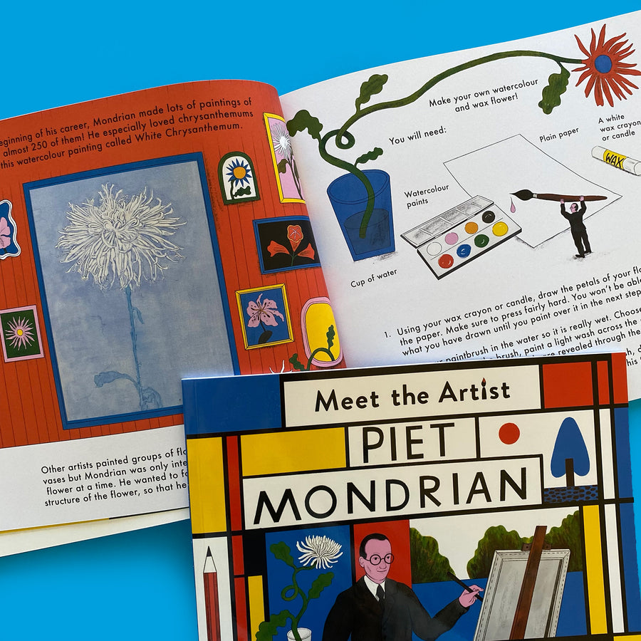 Meet the Artist: Piet Mondrian activity book - Mini Mad Things