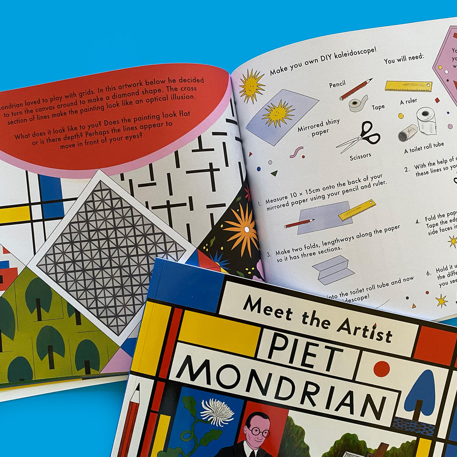 Meet the Artist: Piet Mondrian activity book - Mini Mad Things