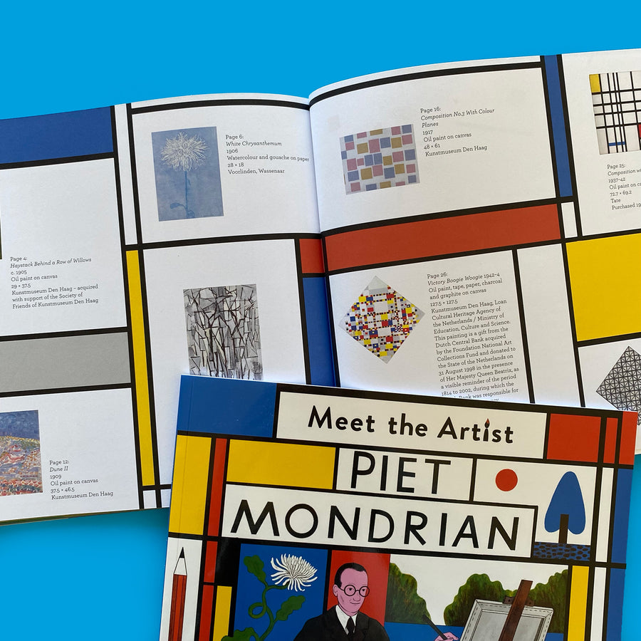 Meet the Artist: Piet Mondrian activity book - Mini Mad Things