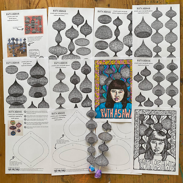 Ruth Asawa - Printable activity sheets - Mini Mad Things