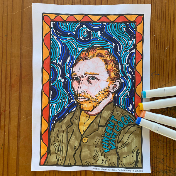 Vincent Van Gogh - Printable activity sheets - Mini Mad Things