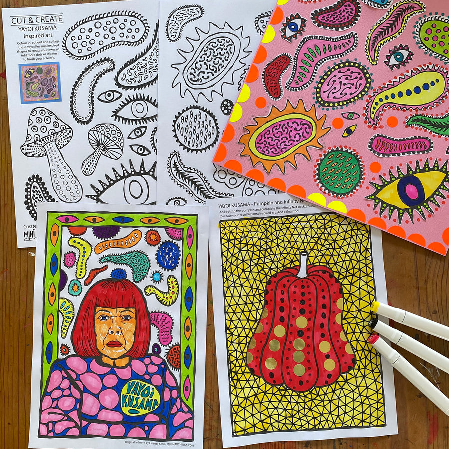 Yayoi Kusama - Printable activity sheets - Mini Mad Things