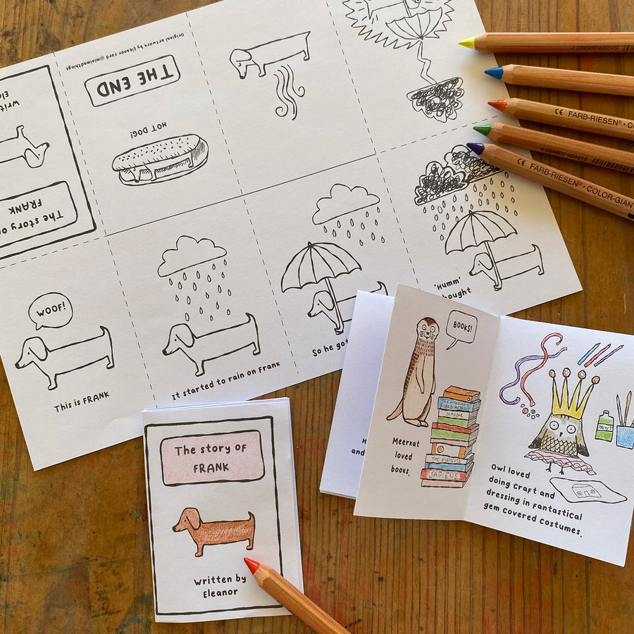 Mini Zine Making - Printable activity sheets - Mini Mad Things