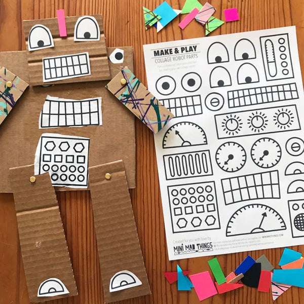 Robot Bits Printable - Mini Mad Things