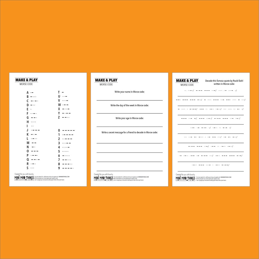 Secret Codes - Printable activity sheets - Mini Mad Things