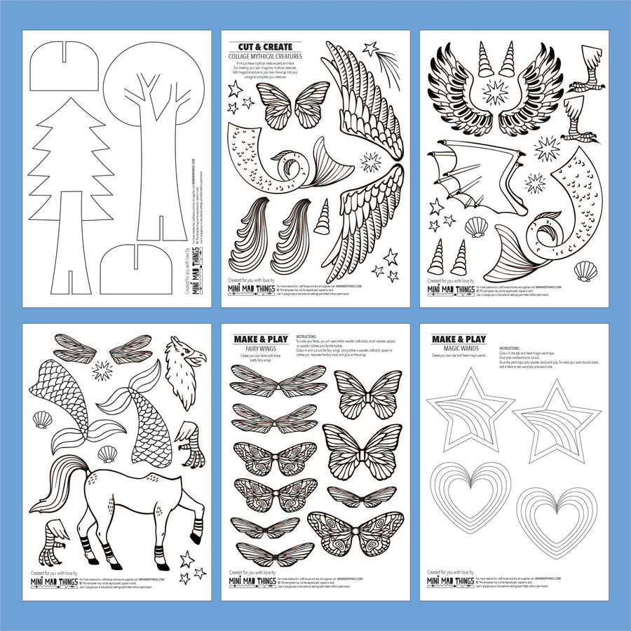 Mythical Creatures & Magic - Printable activity bundle - Mini Mad Things