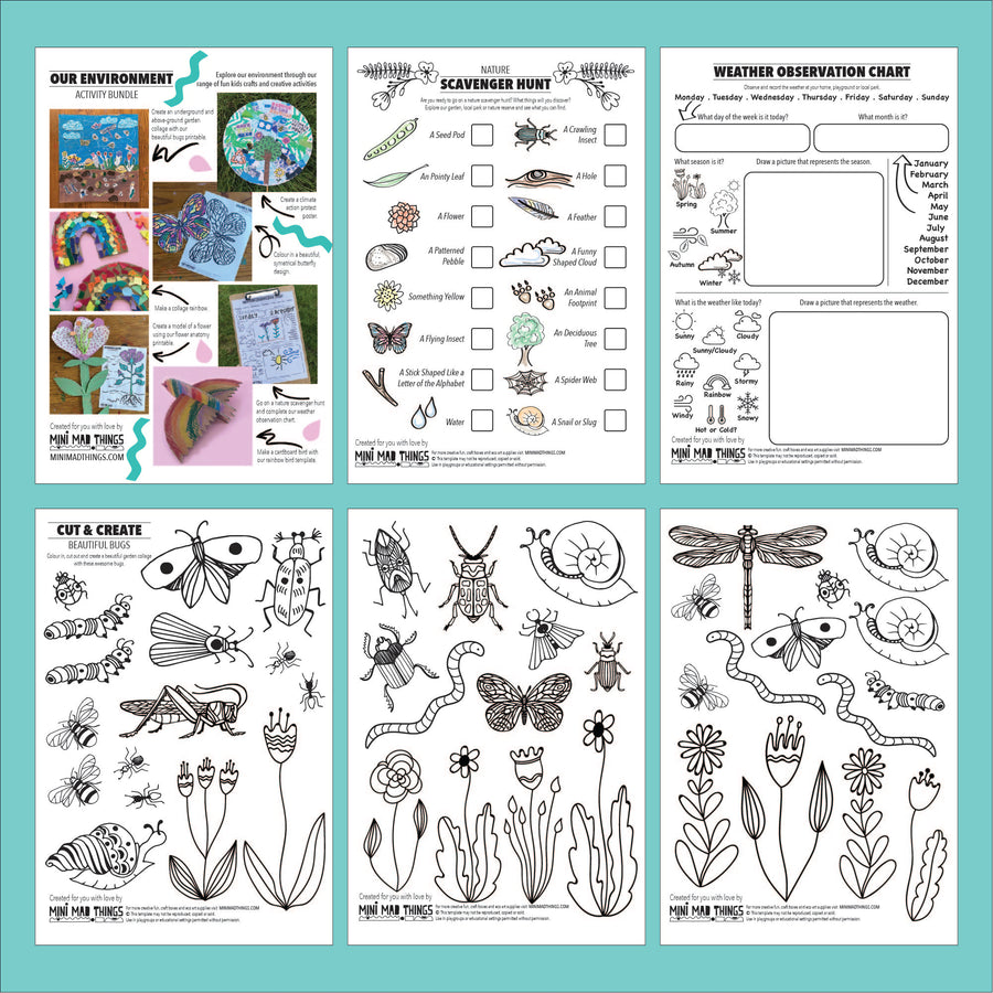 Our Environment - Printable activity bundle - Mini Mad Things