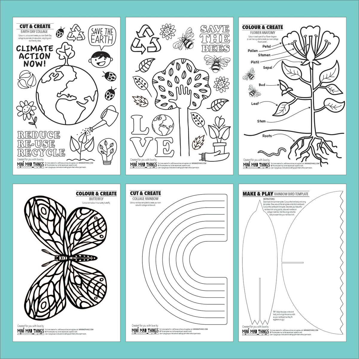 Our Environment - Printable activity sheets - Mini Mad Things